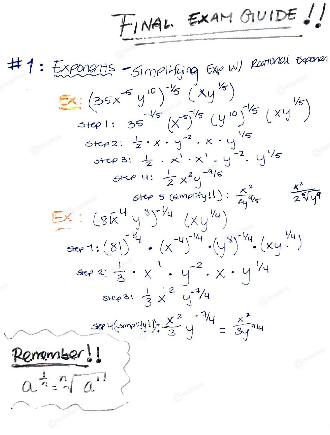 FIU - MAC 1105 - Final Study Guide - Study Guide | StudySoup